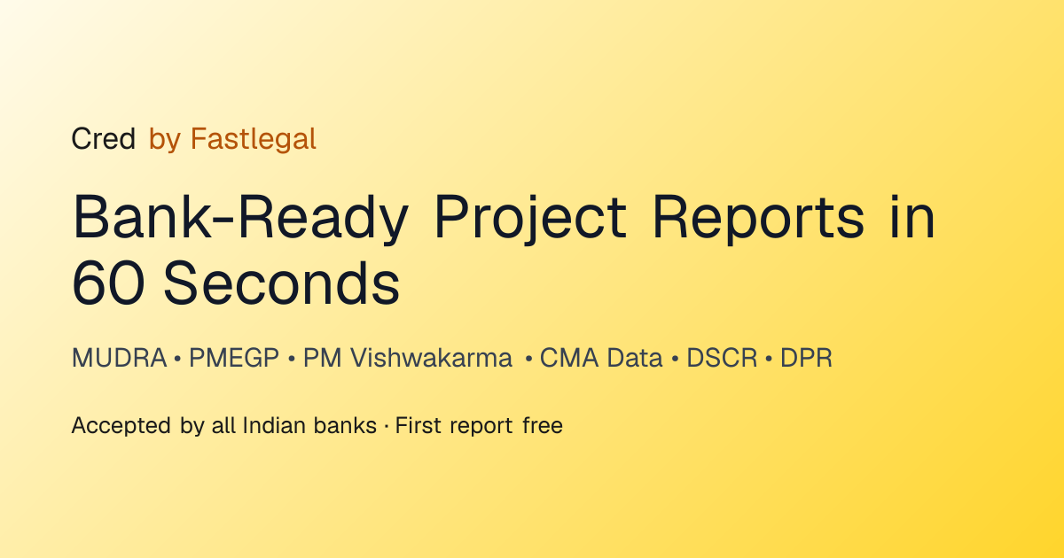 PMEGP Project Report Online Free — Generator & Format 2026 | Cred by ...